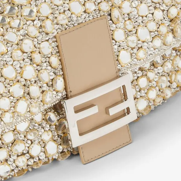 Fendi Baguette® 26424 Bag Embroidered With Cabochon Crystals